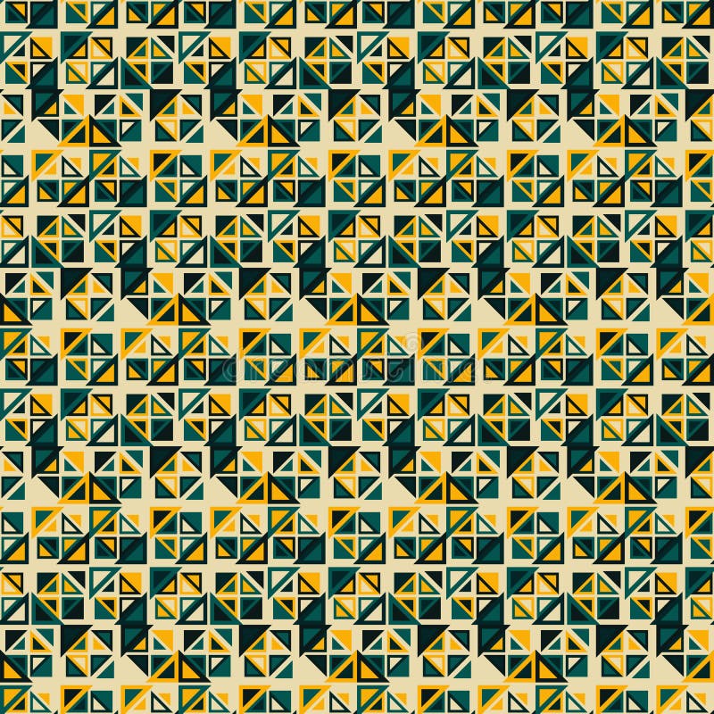 Vector Seamless Pattern. Consists of Geometric Elements on a Light ...