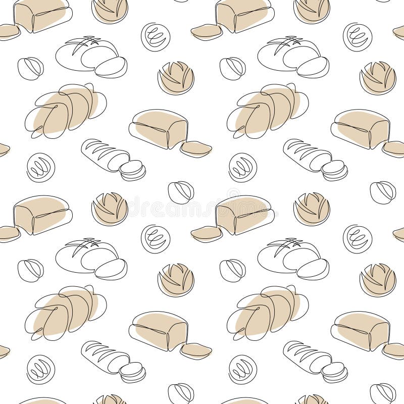 Continuous Line Bread Stock Illustrations – 1,162 Continuous Line Bread ...