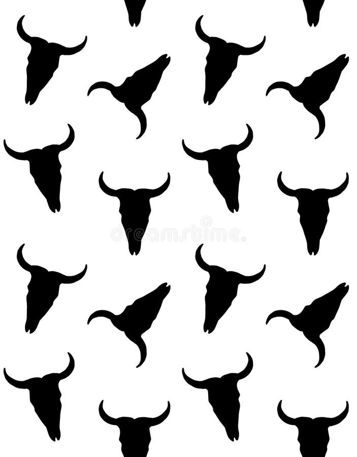 Vector Bull Skull Texture Stock Illustrations – 209 Vector Bull Skull ...