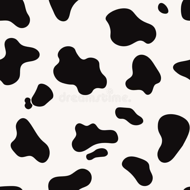 Vector Seamless Pattern of Cow Skin. Animal Skin Template Stock Vector ...