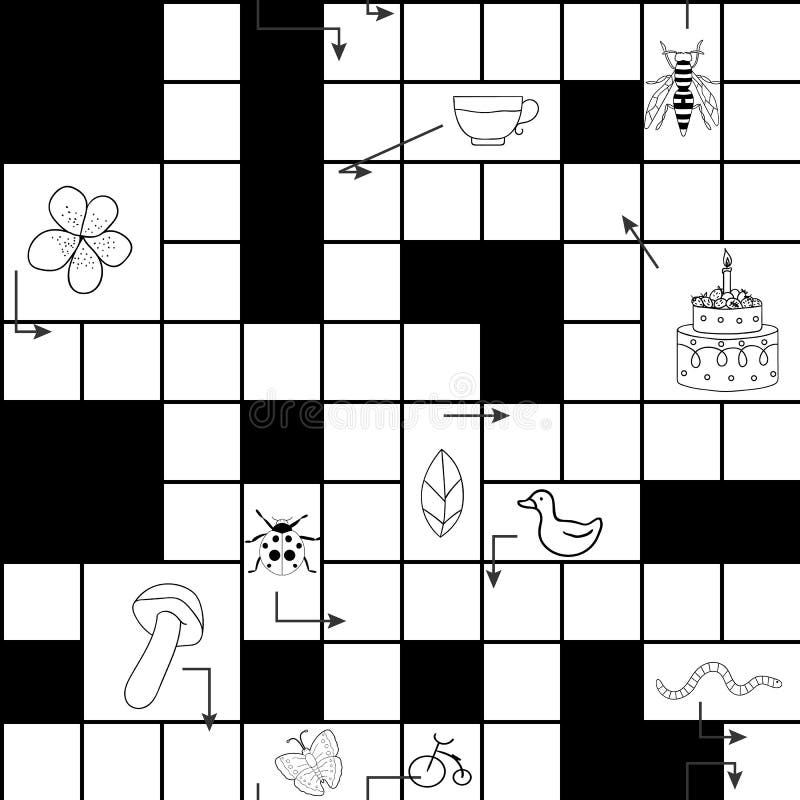 Vector Seamless Pattern with Crossword Puzzle Stock Vector ...