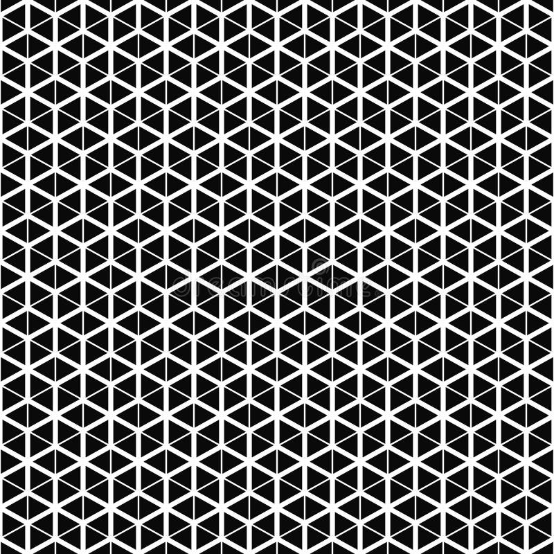 Vector Seamless Pattern. Cube Grid Texture. Black-and-white Background ...