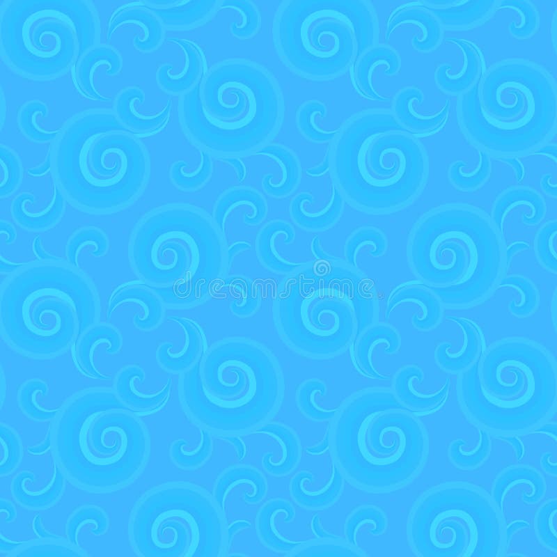 Vector Seamless Pattern with Curls and Swirls Stock Vector ...