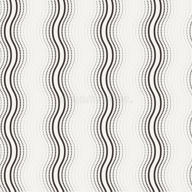 Vector Seamless Pattern of Curved Lines Stock Vector - Illustration of ...