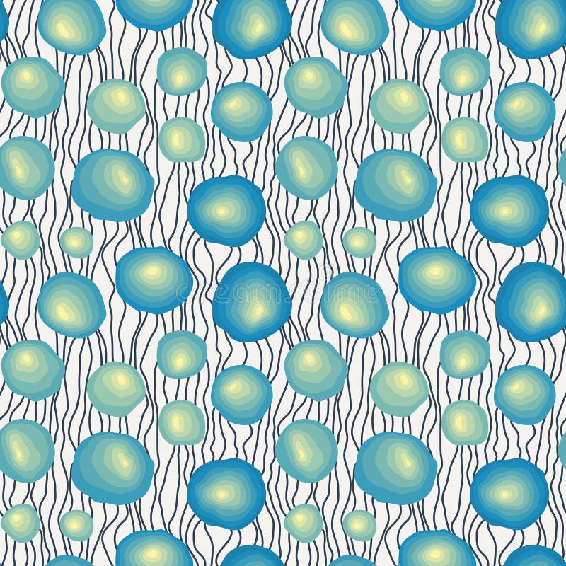 Vector Seamless Pattern with Curves Gradient Spots Stock Vector ...