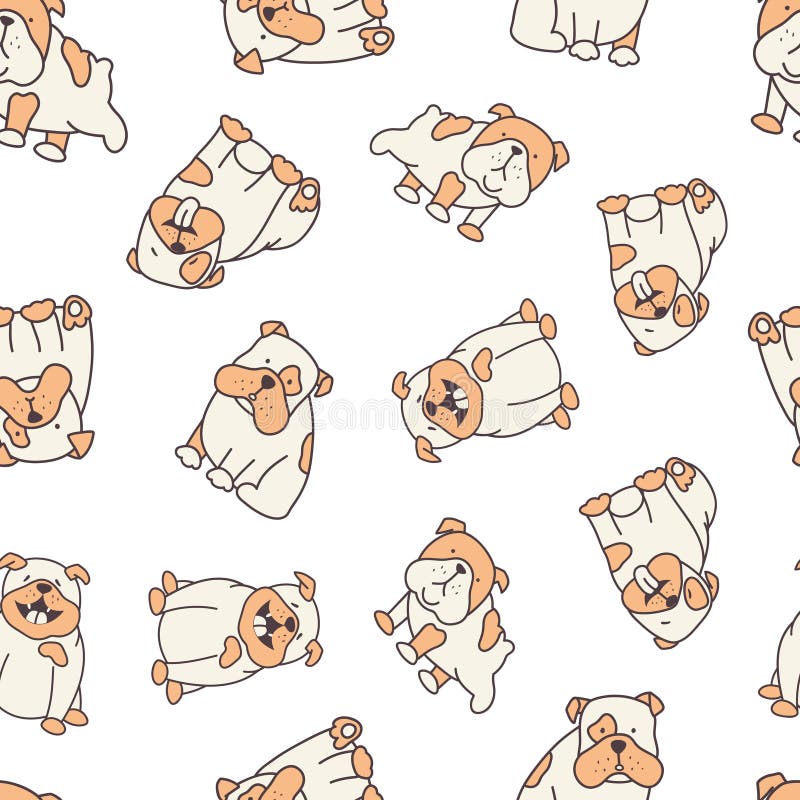 English Bulldog Pattern Stock Illustrations – 235 English Bulldog ...