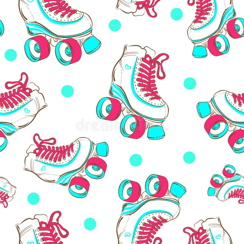 Retro Roller Skates Stock Illustrations – 2,007 Retro Roller Skates ...