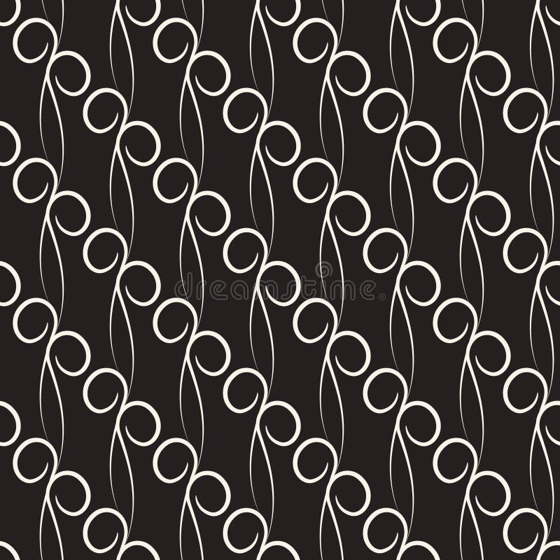 Vector Seamless Pattern with Diagonal Curls.Modern Stylish Texture ...