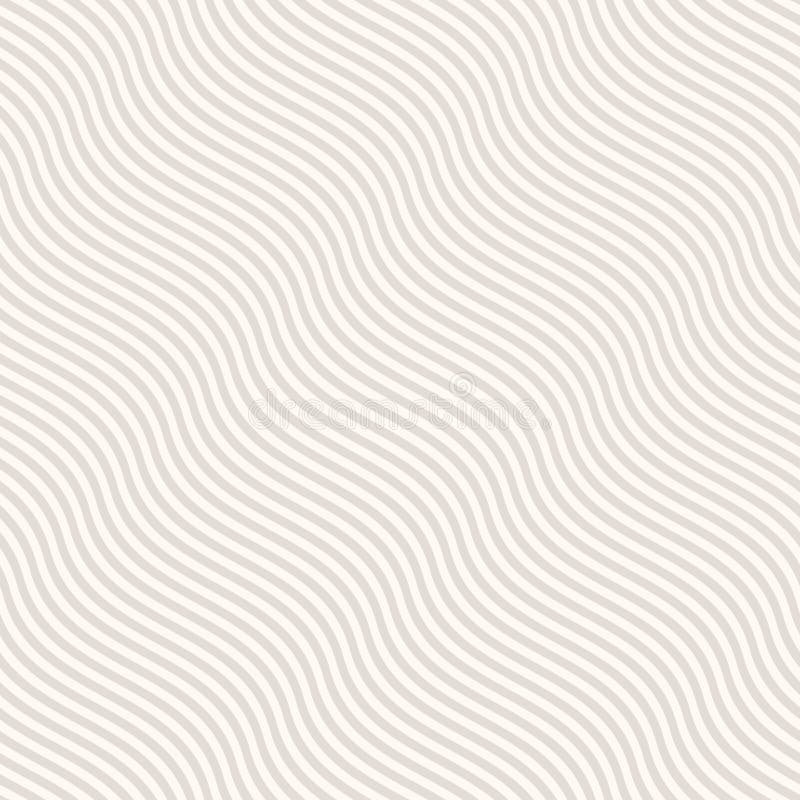 Vector Seamless Pattern with Diagonal Stripes, Wavy Lines. Beige and ...