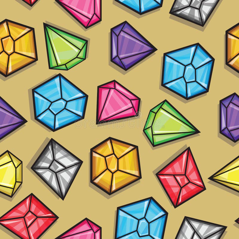 Vector Seamless Pattern of Diamonds Stock Vector - Illustration of ...