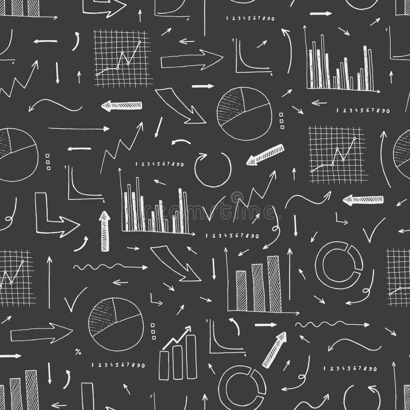 Vector Seamless Pattern of Different Hand Drawn Infographic Ele Stock ...