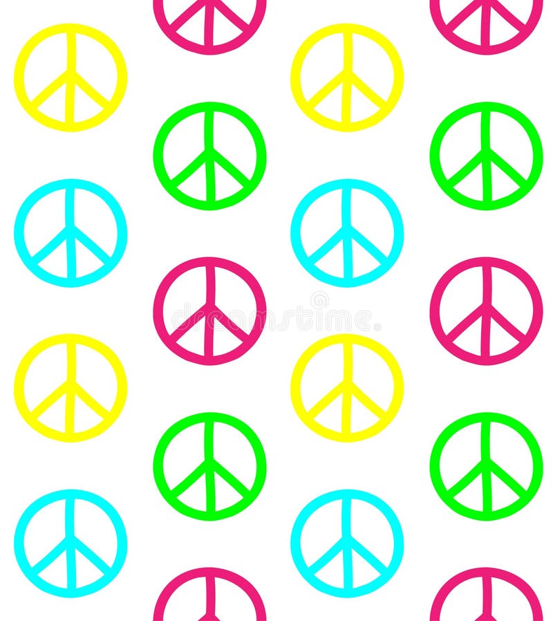 Set of Different Peace Signs Stock Vector - Illustration of retro ...
