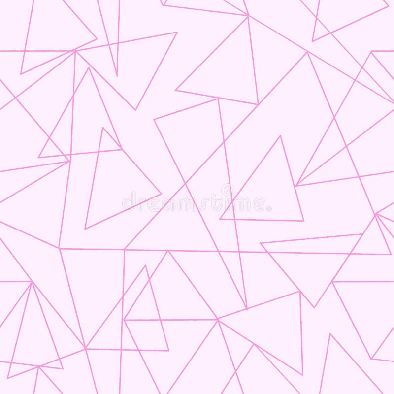 Vector Seamless Pattern of Different Pink Triangles. Geometric Design ...