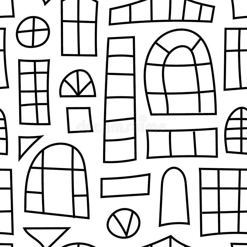 4 Windows With Different Seasons And Weather Landscapes - Summer ...