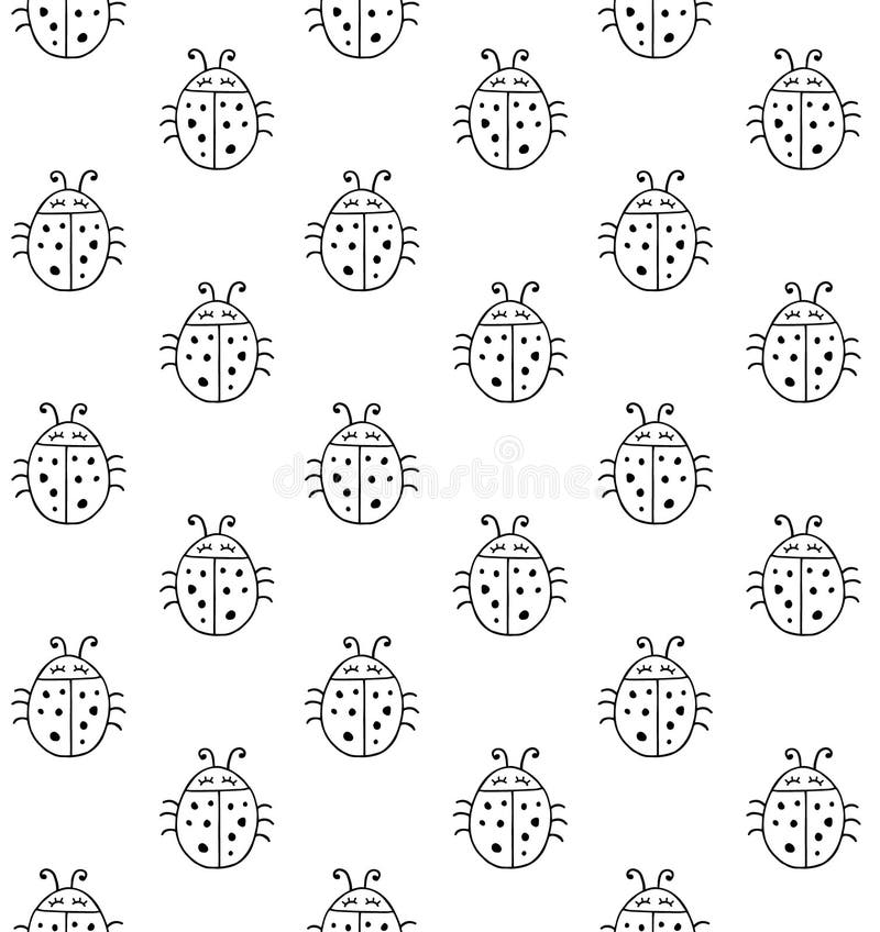 Simple Doodle Ladybug Stock Illustrations – 511 Simple Doodle Ladybug ...