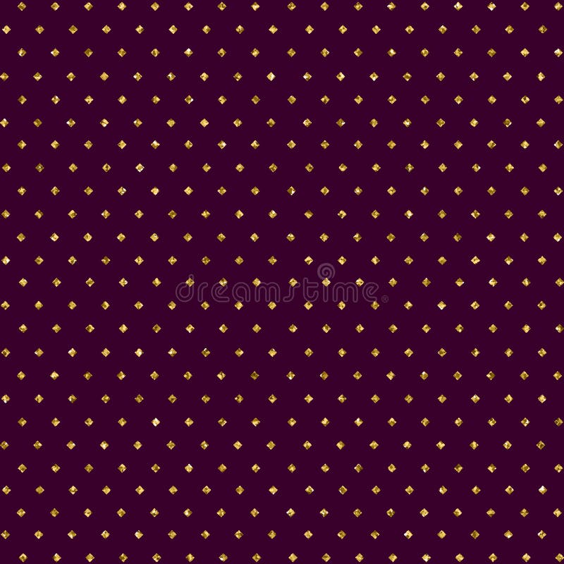 Vector Seamless Pattern with Dots of Gold and Dark. Stock Vector ...