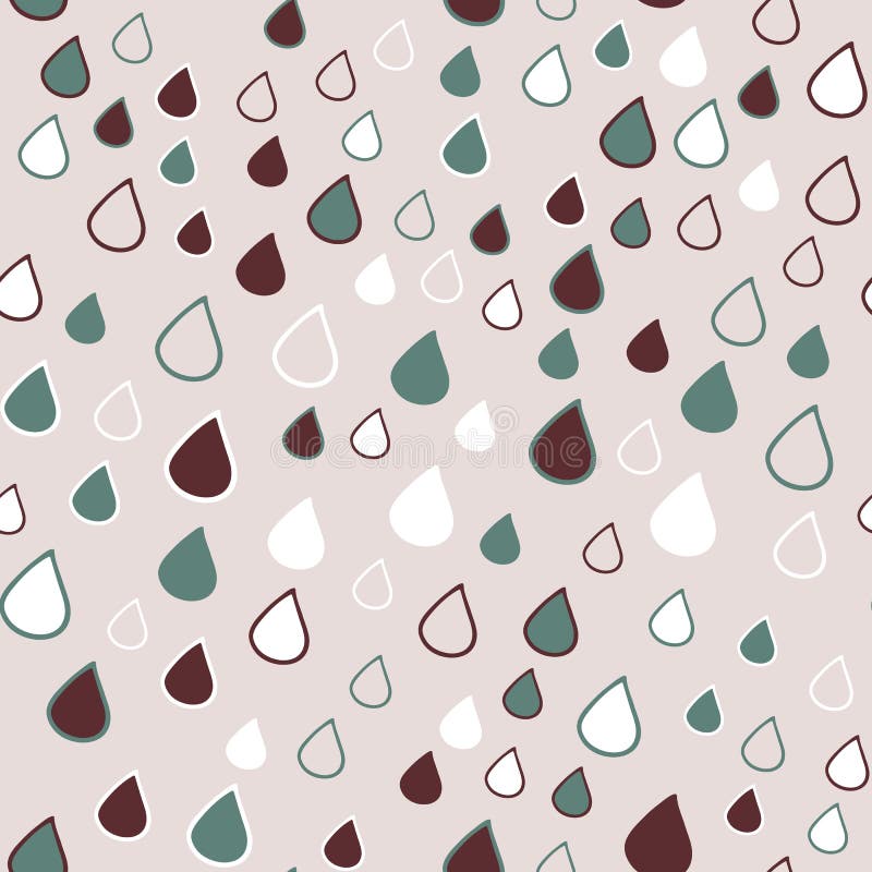 Vector Seamless Pattern with Drops Stock Vector - Illustration of ...