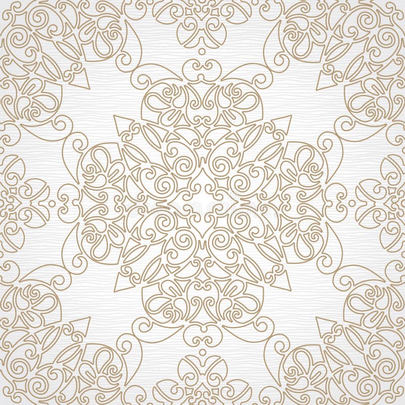 Vector Seamless Pattern in East Style. Stock Vector - Illustration of ...