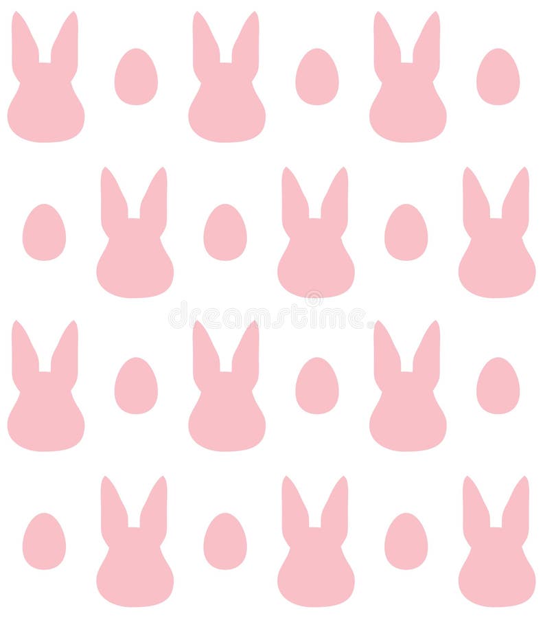 Vector Seamless Pattern of Easter Bunny and Eggs Stock Vector - Illustration of graphic, holiday ...