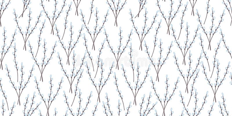 Easter Willow Twigs in a Wicker Basket. Hand Drawn Watercolor Illustration Isolated on White ...