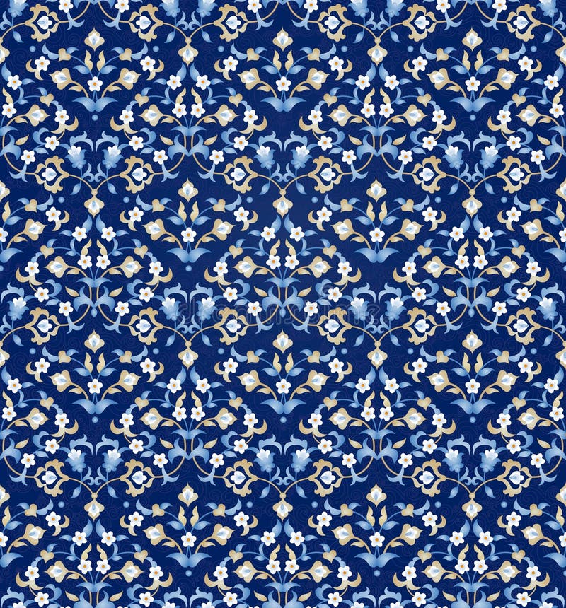 Vector Seamless Pattern In Eastern Style Stock Vector Illustration