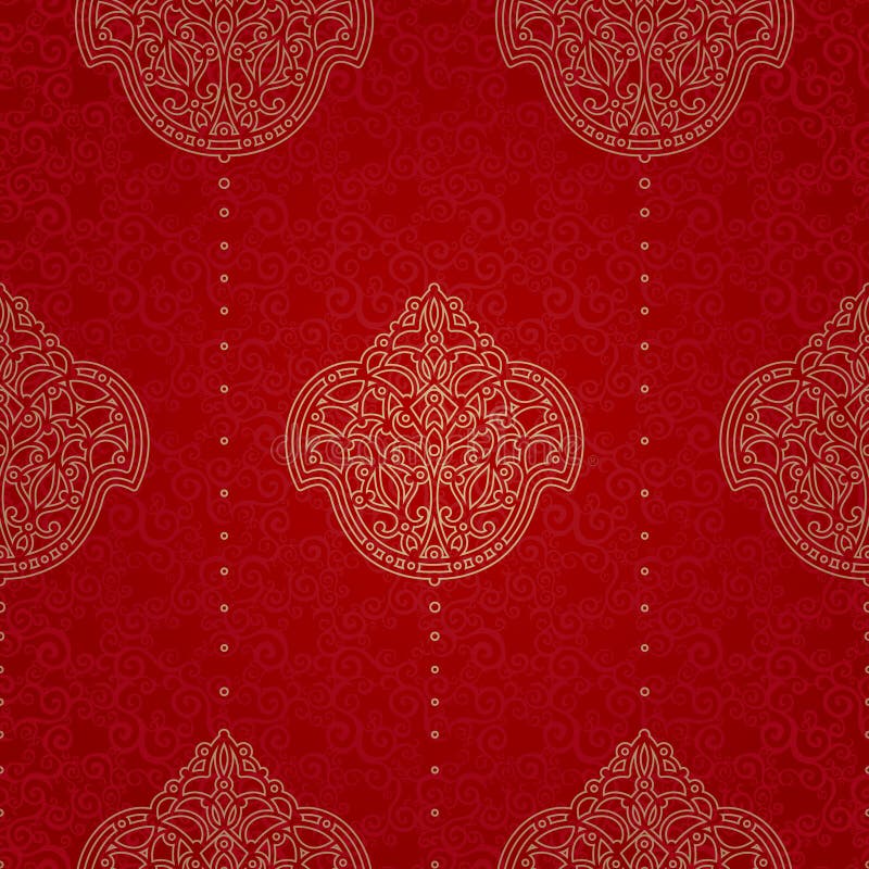 Vector Seamless Pattern in Eastern Style. Stock Vector - Illustration ...