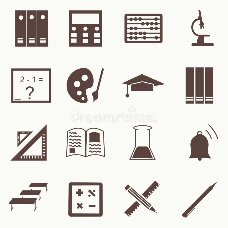 Vector Seamless Pattern with Education Icons - Abstract Stock ...