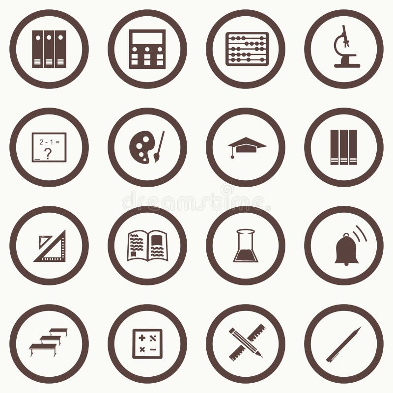 Vector Seamless Pattern with Education Icons - Abstract Stock ...