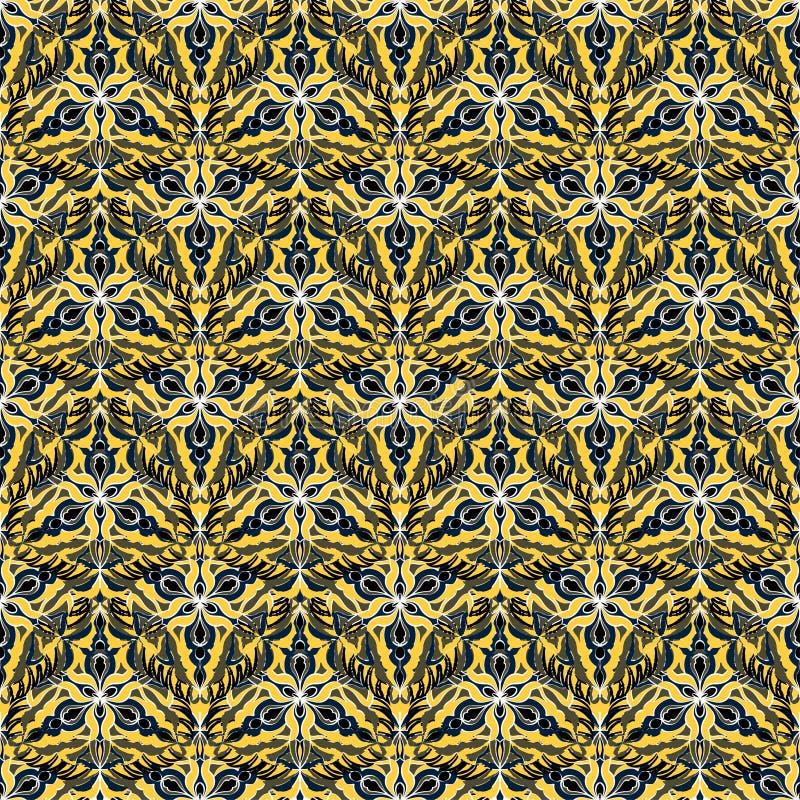 Vector Seamless Pattern. Elegant Ornamental Texture. Colorful Abstract ...