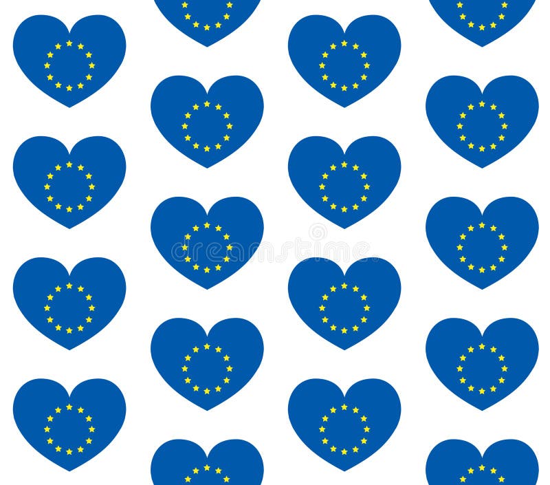 Vector Seamless Pattern of European Union Flag Stock Vector ...