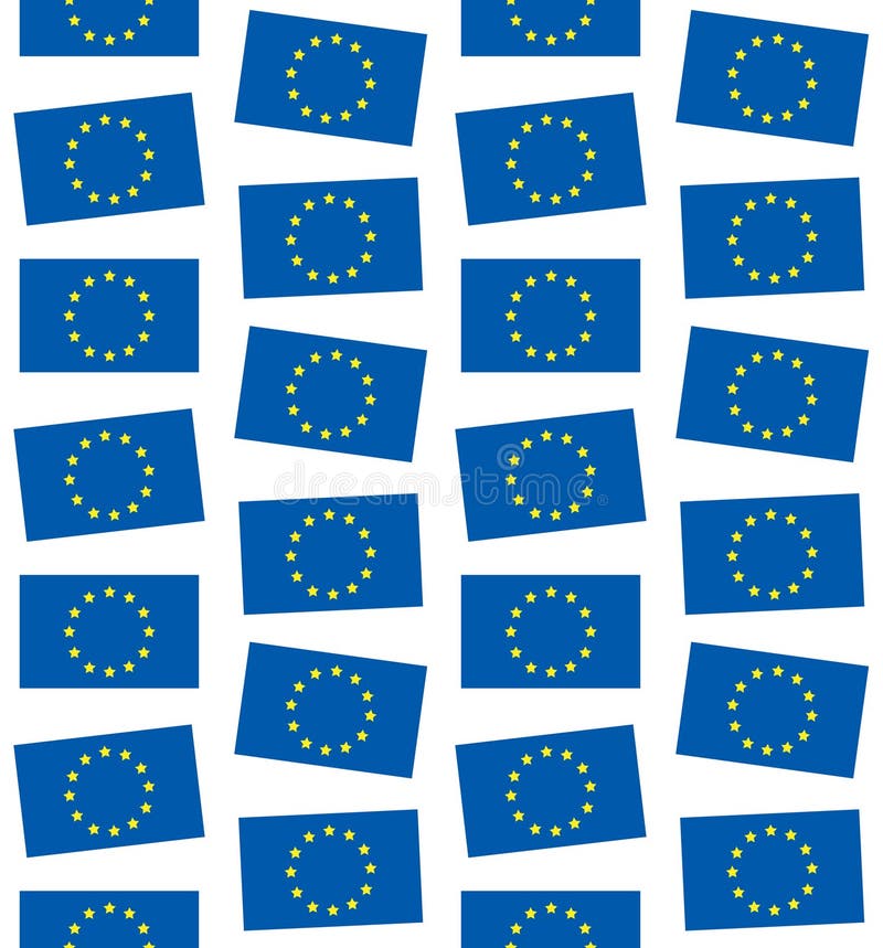 Vector Seamless Pattern of European Union Flag Stock Vector ...