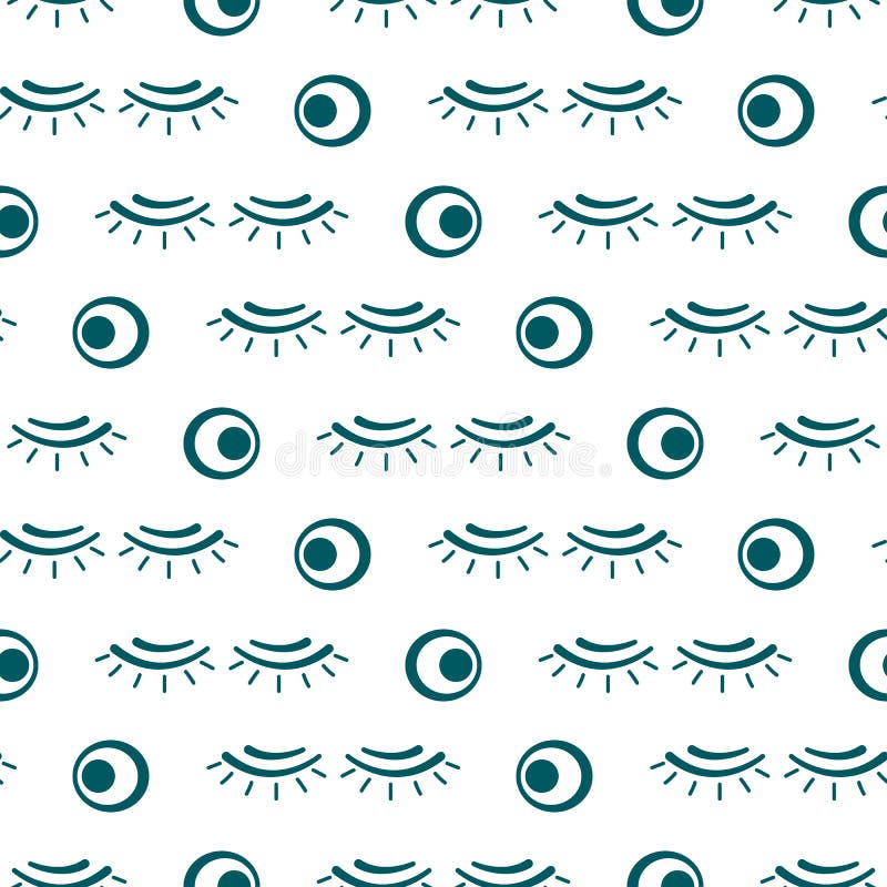 Vector Seamless Pattern with Eyelashes. Makeup Stock Vector ...