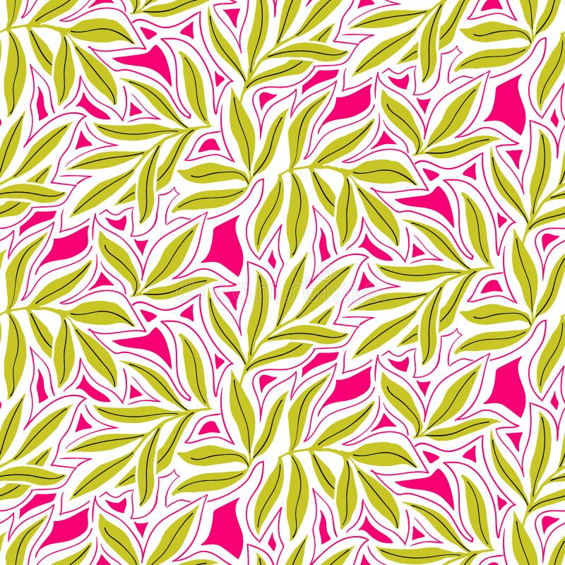 Vector Seamless Pattern with Fall Leaves. Elegant Modern Autumn ...