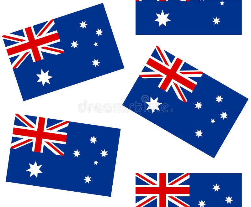 Vector Seamless Pattern of Flat Australian Flag Stock Vector ...