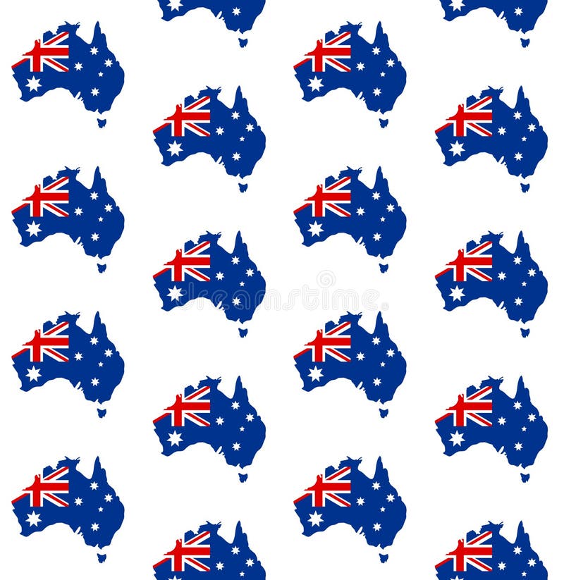 Flat australian map stock vector. Illustration of symbol - 273211269