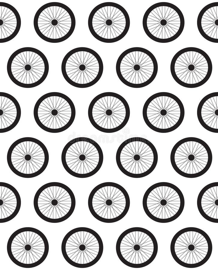 Vector Seamless Pattern of Flat Bicycle Wheel Stock Vector ...