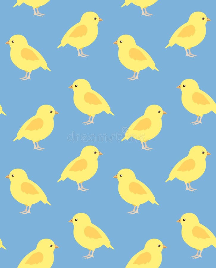 Vector Seamless Pattern of Flat Chicken Chick Stock Vector ...