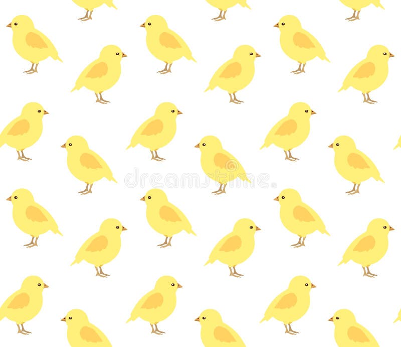 Vector Seamless Pattern of Flat Chicken Chick Stock Vector ...
