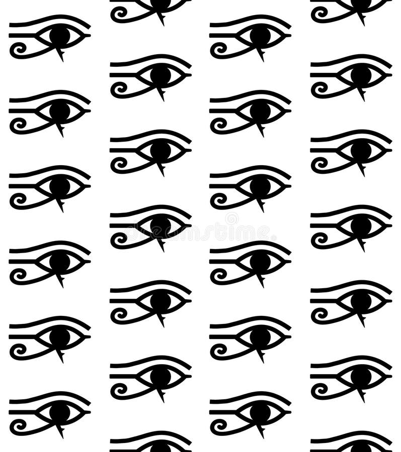 Vector Seamless Pattern of Flat Egypt Pharaoh Eye Stock Vector ...