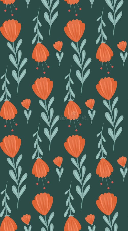 Seamless Rustic Pattern with Herbs and Flowers of the Steppes. Natural ...