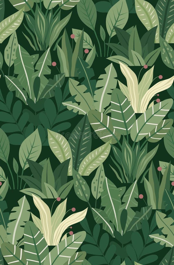 Seamless pattern with fern stock vector. Illustration of gardening ...