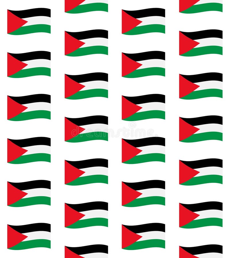 Vector Seamless Pattern of Flat Palestine Flag Stock Illustration ...