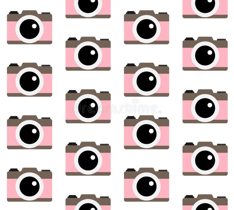 Vector Seamless Pattern of Flat Photo Camera Stock Vector ...