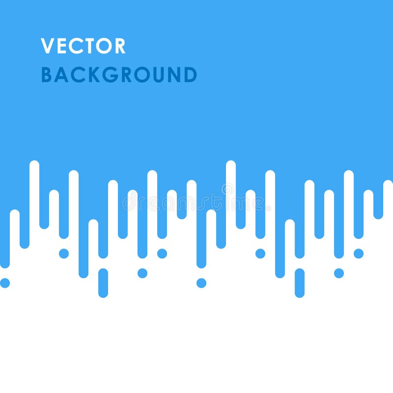 Vector Seamless Pattern with Flat Rounded Lines, Abstract Drops ...