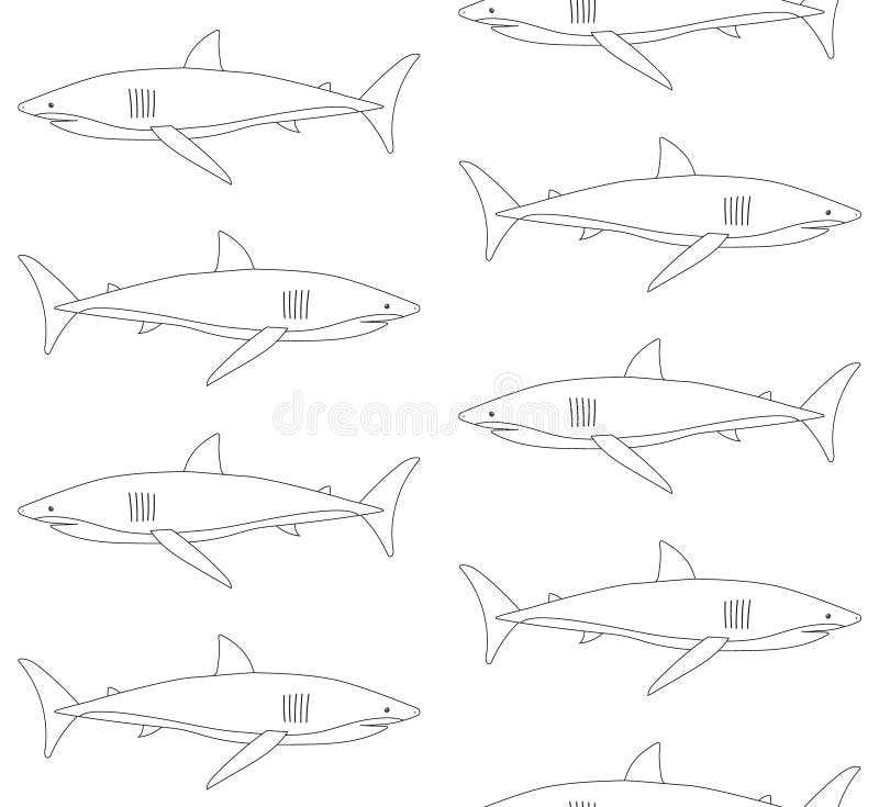 Outline Shark Stock Illustrations – 10,183 Outline Shark Stock ...