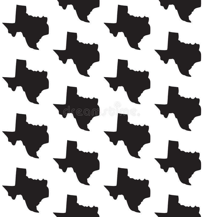 Vector Seamless Pattern of Flat Texas State Map Stock Illustration ...