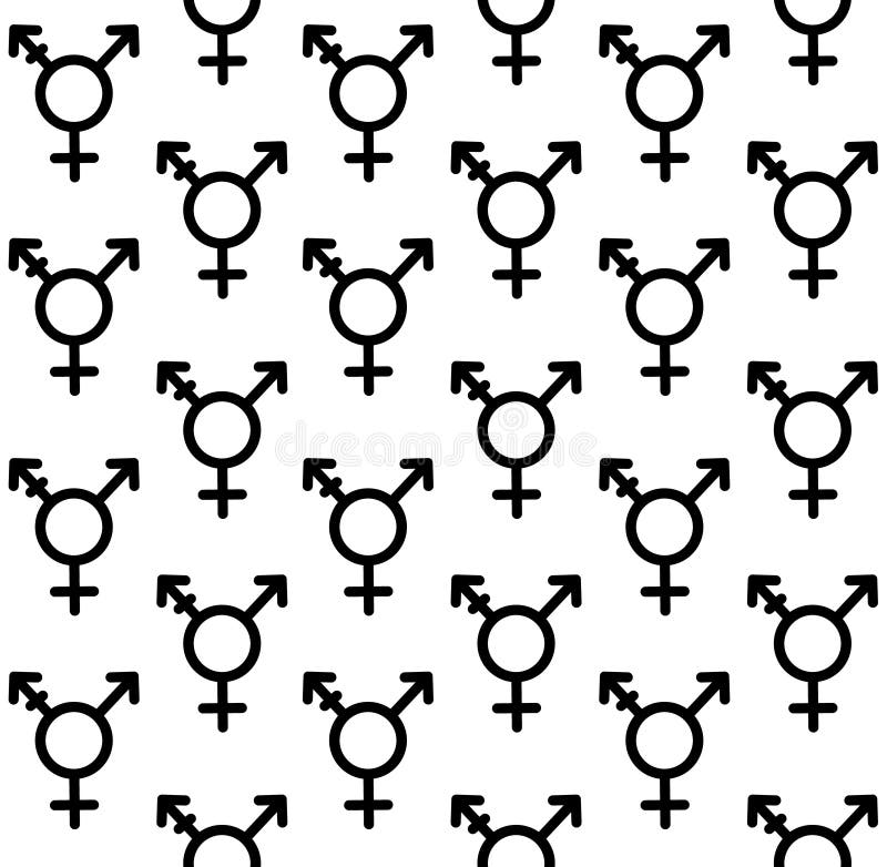 Vector Seamless Pattern of Flat Transsexual Symbol Stock Vector ...