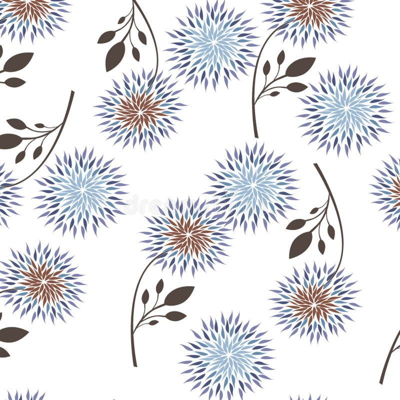 Vector Seamless Pattern Flower Texture Stock Vector - Illustration of ...