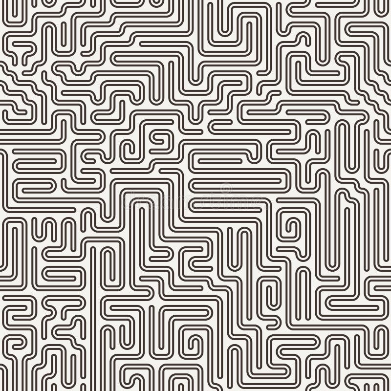 Vector Seamless Pattern in the Form of a Labyrinth Stock Vector ...