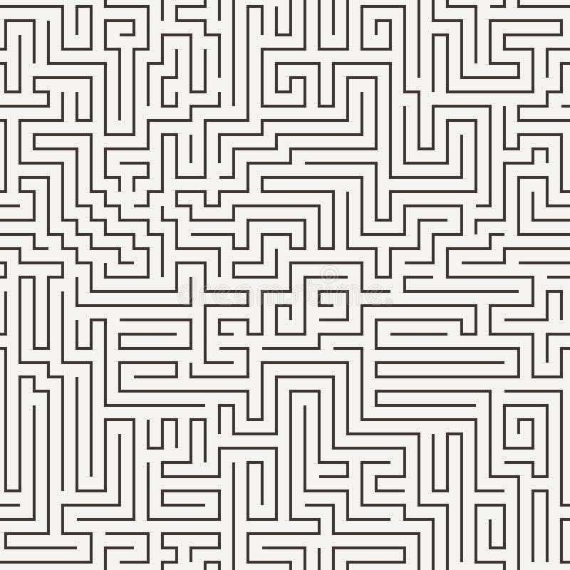 Vector Seamless Pattern in the Form of a Labyrinth Stock Vector ...